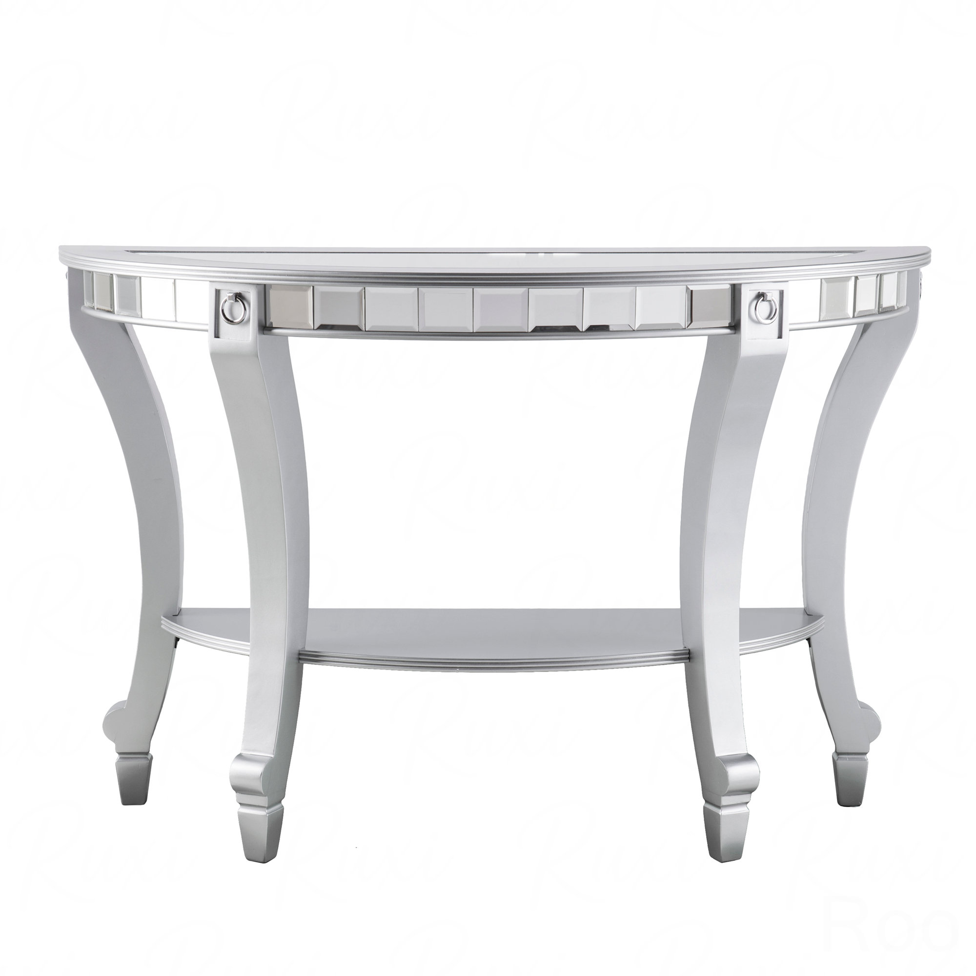 Mercer41 Mirrored Demilune Console Table | Wayfair