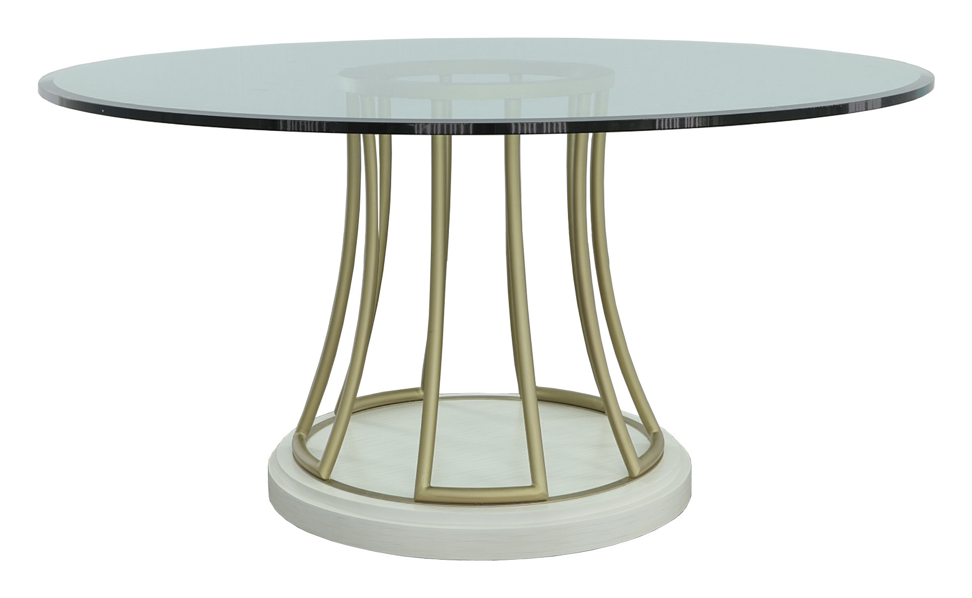 Fairfield Chair East Camden Round Glass Top Solid Wood Base Dining ...