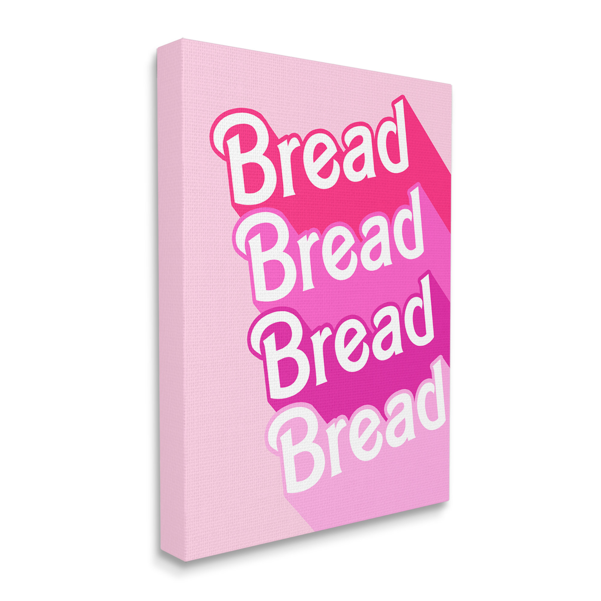 Trinx Bread Pink Phrase Framed Floater Canvas Wall Art Design By Daphne ...