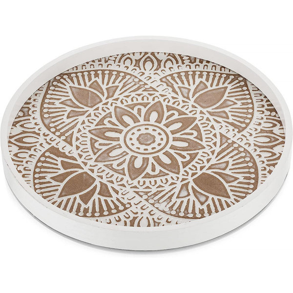 Bungalow Rose Jahzel Wood Tray | Wayfair