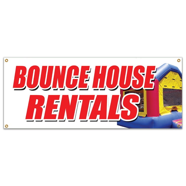 SignMission BOUNCE HOUSE RENTALS BANNER SIGN Party Photobooth ...