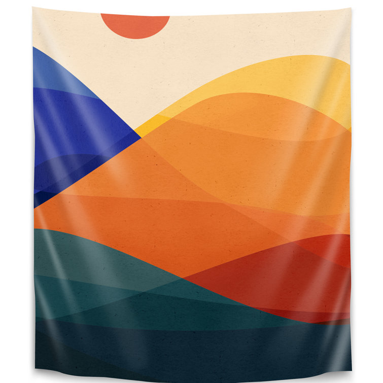 The Twillery Co.® Microfiber Modern Tropical Tapestry | Wayfair
