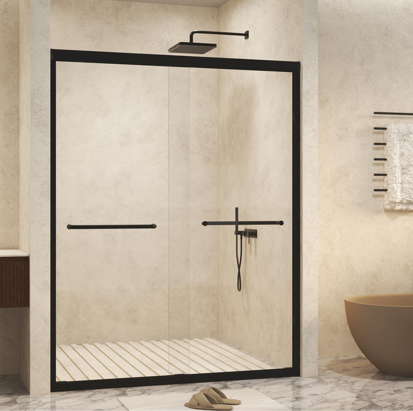 IRHOMA Premium Double Sliding Shower Door - 44-48" W x 72" H 1/4 ...