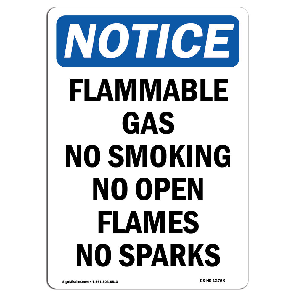 SignMission Flammable Gas No Smoking No Open Sign | Wayfair