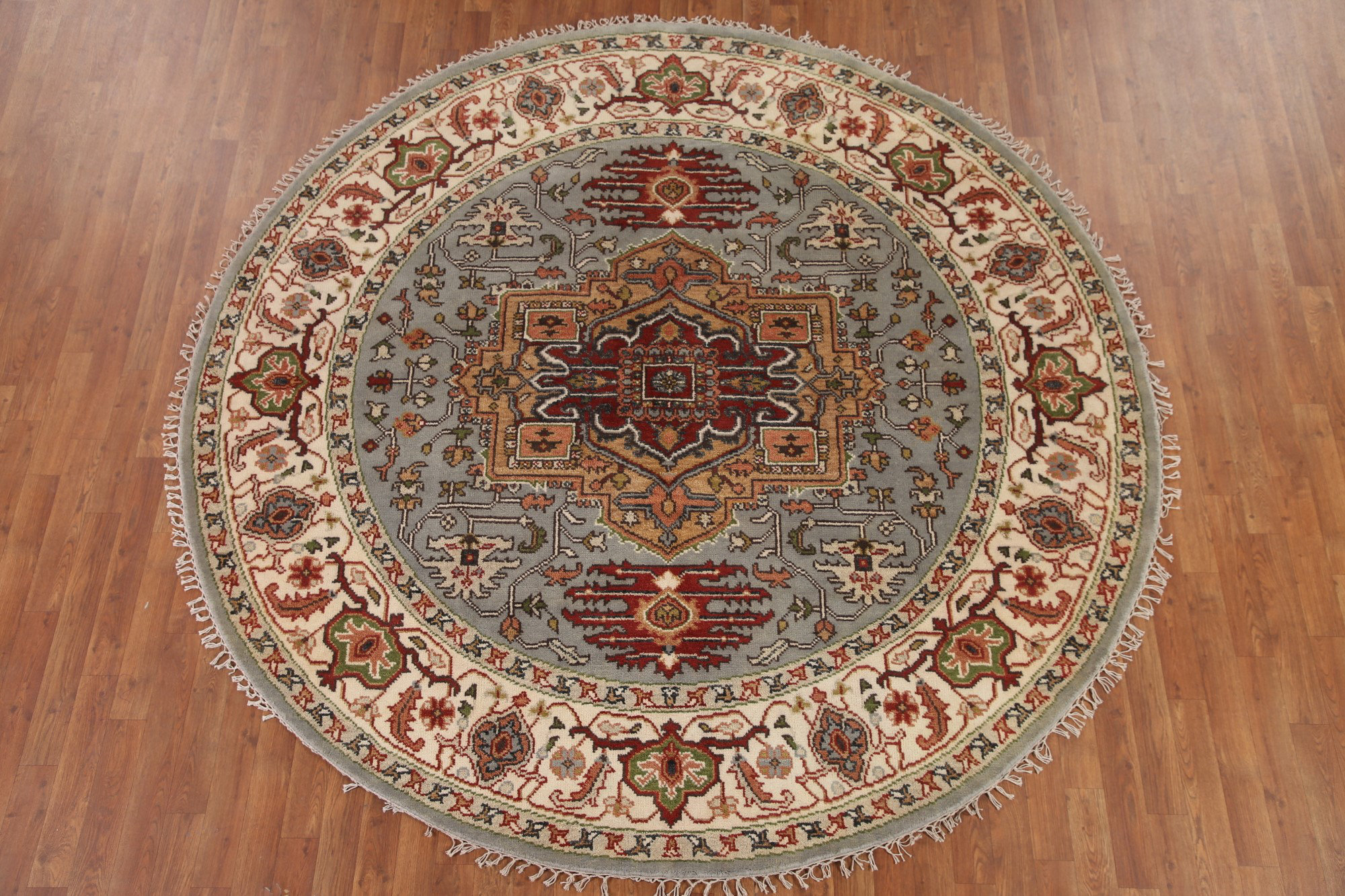 Bloomsbury Market Geometric Traditional Round Area Rug 8x8 | Wayfair