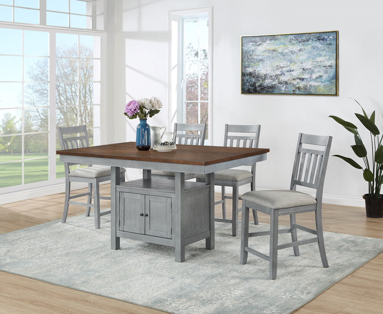 Vilo Home Inc. Riverdale Rectangular 40'' L x 66'' W Dining Set | Wayfair