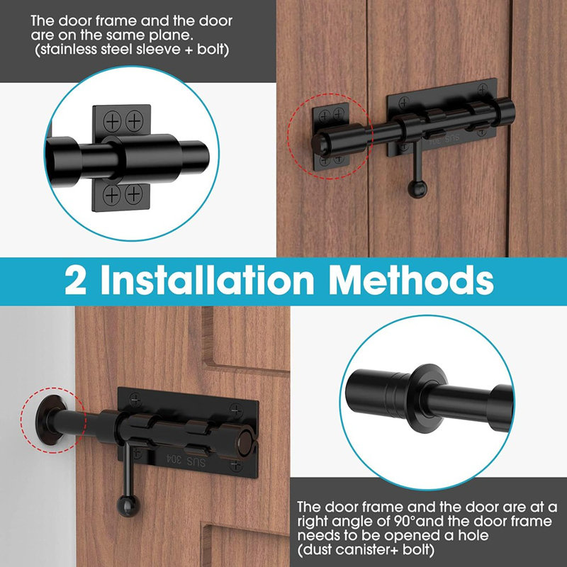 MAXAYA Slide Bolt Gate Latch Hardware, Barrel Bolt Latch, 6.3 Inch Heav ...