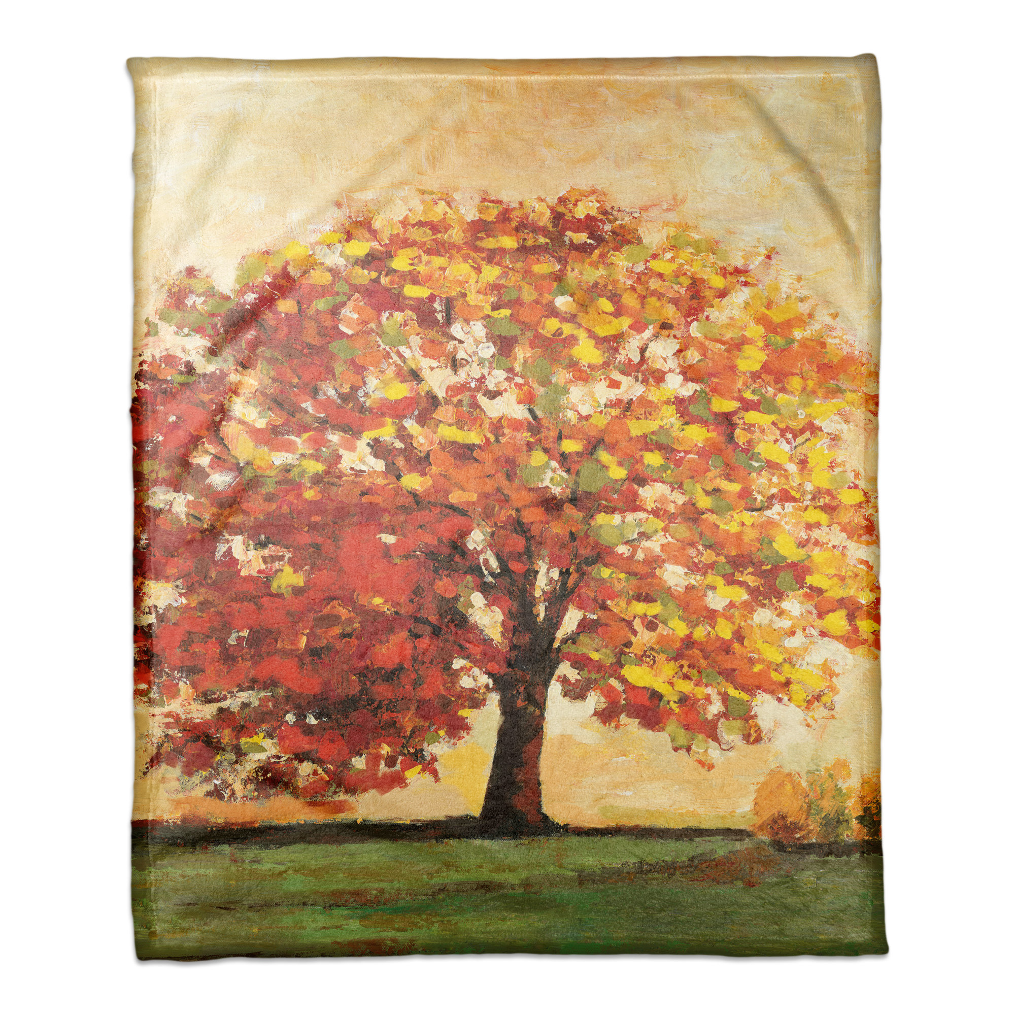 Designs Direct Creative Group Fall Tree Scene Throw | Wayfair