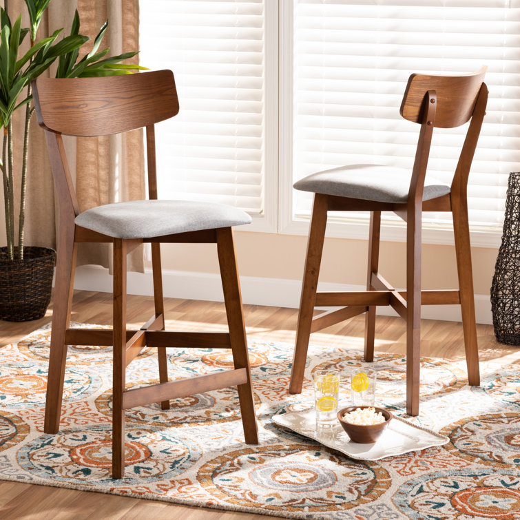 George Oliver Tapley Solid Wood Counter Stool & Reviews | Wayfair