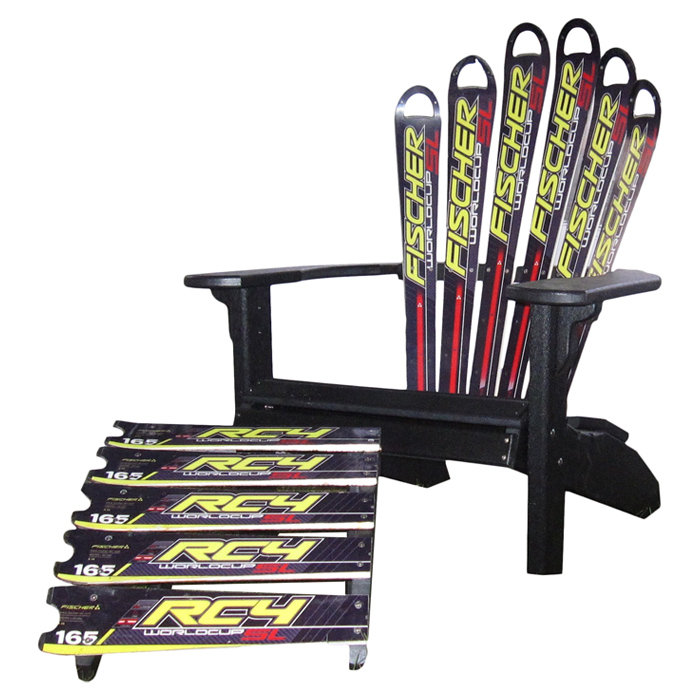 Ski Chair Snow Fischer Ski Plastic Adirondack Chair and Ottoman | Wayfair