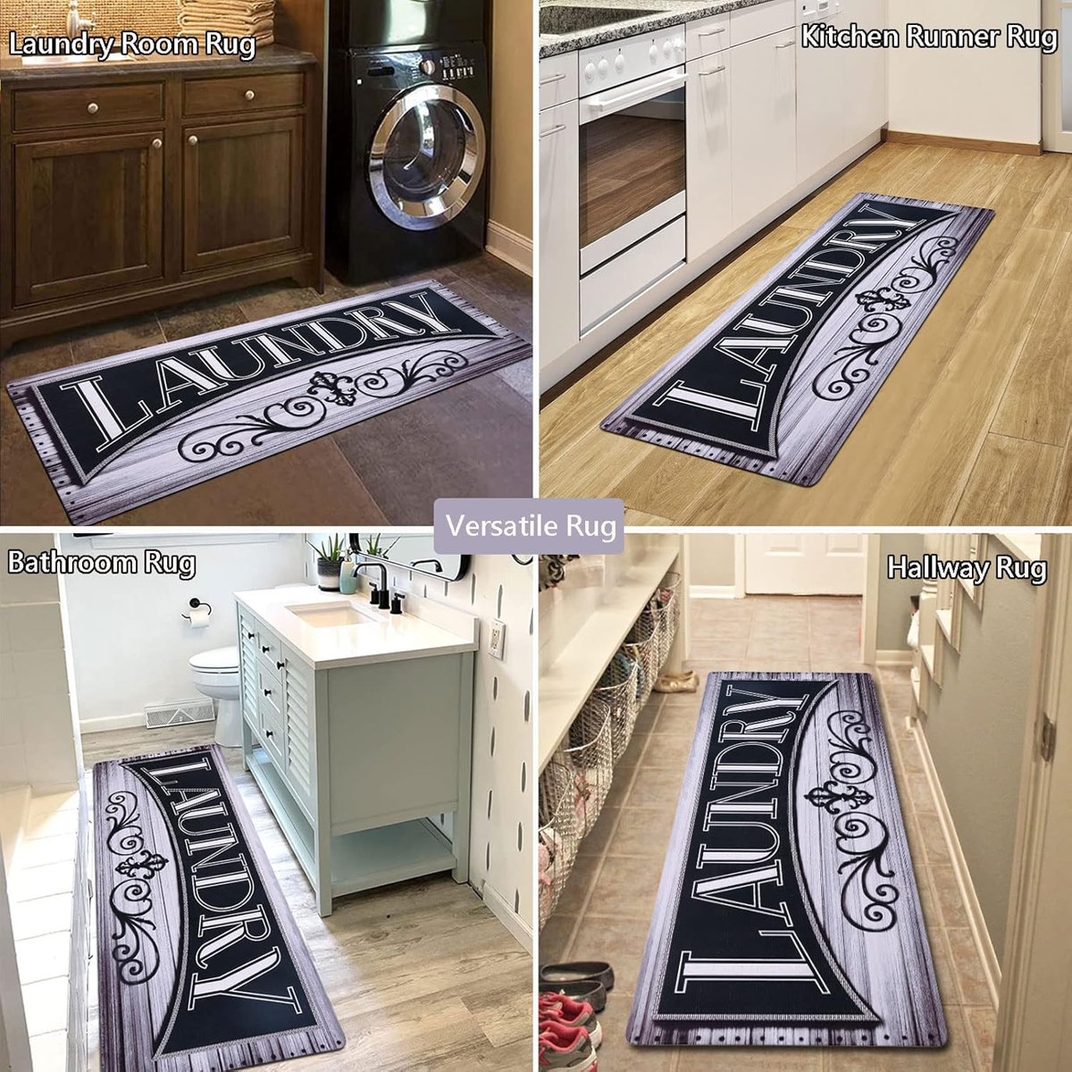 Winston Porter Farmhouse Washable Laundry Room Rug Runner Non Slip ...