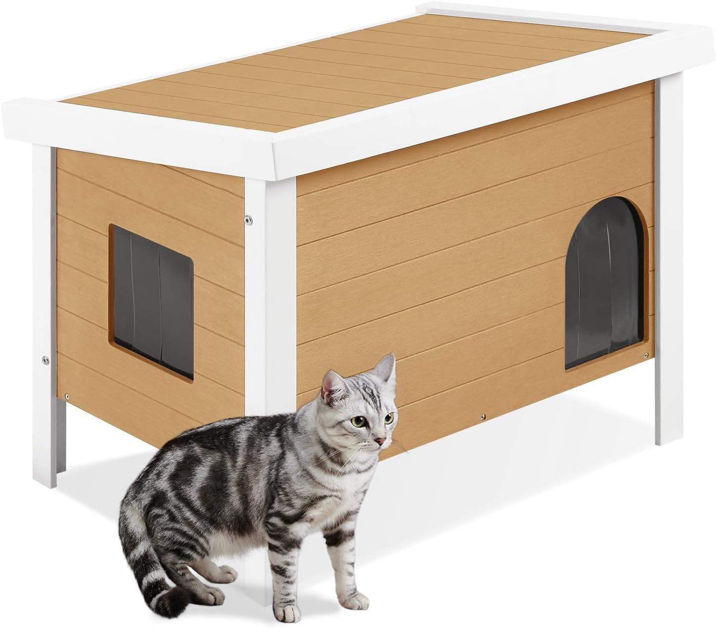 Tucker Murphy Pet™ Einhildur Outdoor Portable Cat House With Cover ...