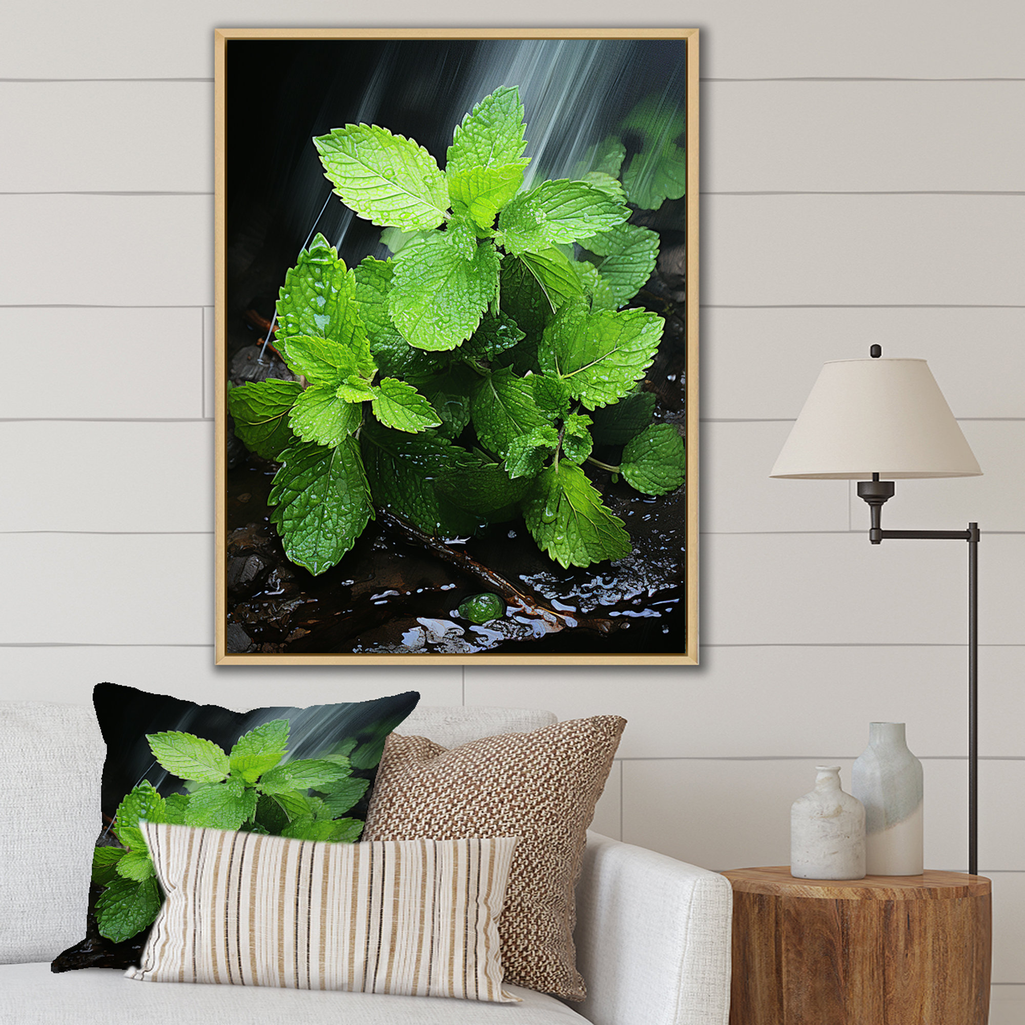 Winston Porter Herbs Peppermint Breeze 1 - Floral Herbs Wall Art | Wayfair