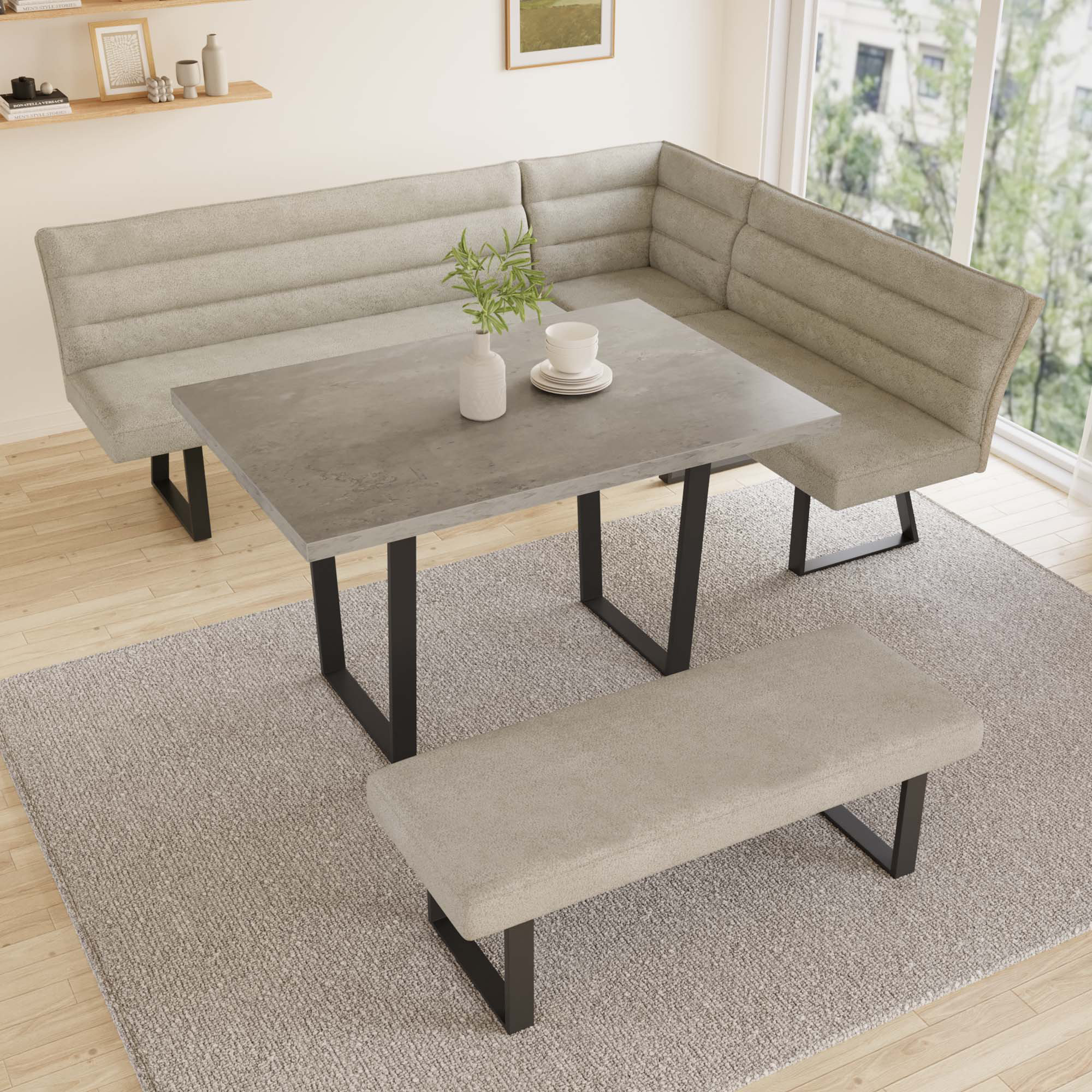 Latitude Run® Zionna 3-Piece MDF Top Dining Table Set 47.2 in ...