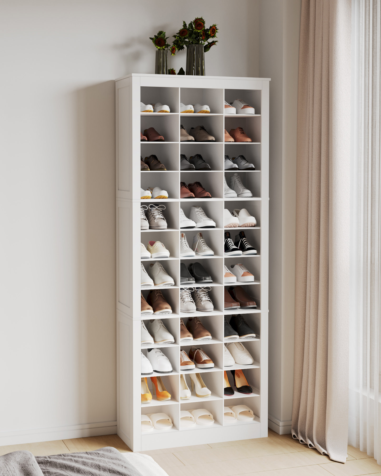 Ivy Bronx 36 Pair Shoe Storage Cabinet | Wayfair