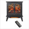 Symple Stuff Electric Fireplace Stove, Retro 24” 3D Flame with Remote ...