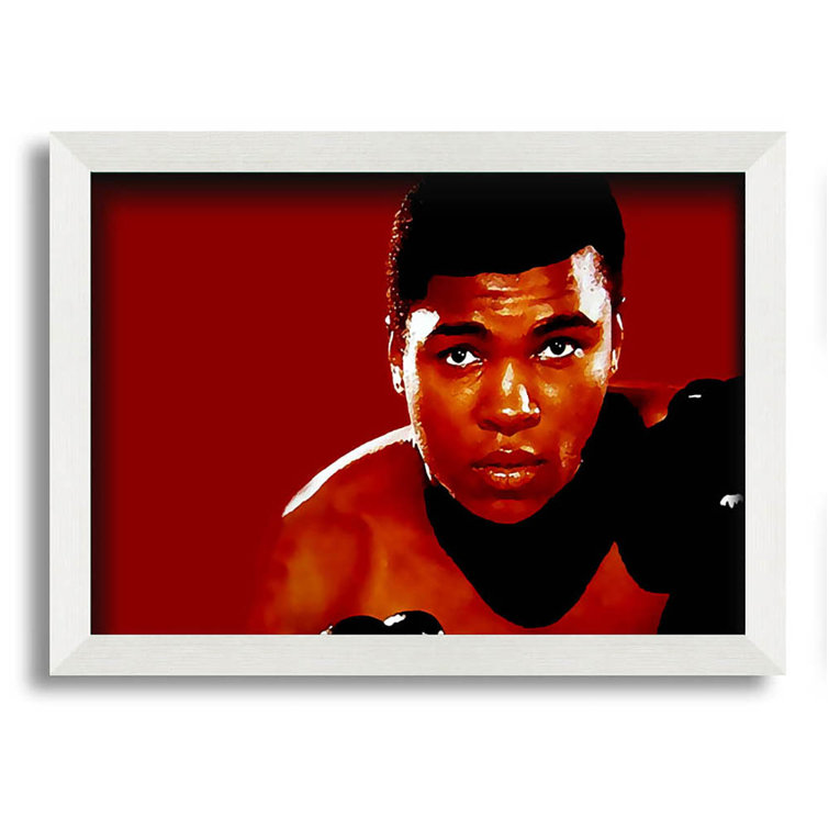 Brayden Studio Muhammad Ali Red - Single Picture Frame Graphic Art ...