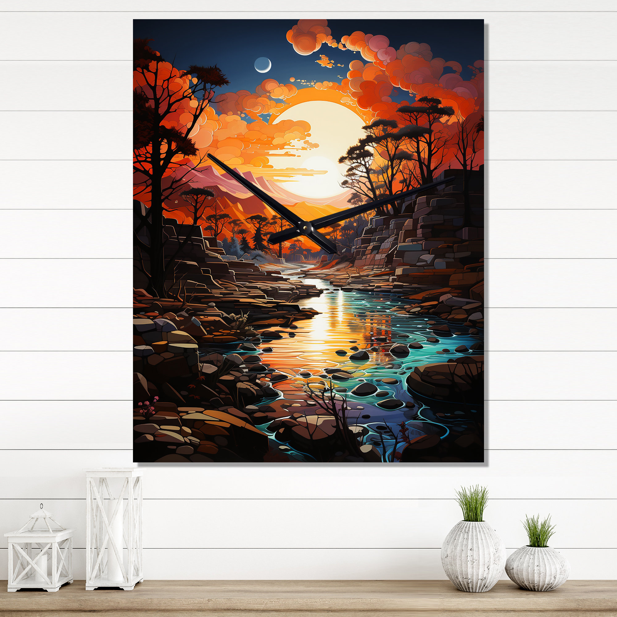 East Urban Home Aric - Native American Art Very Wall Clocks | Wayfair