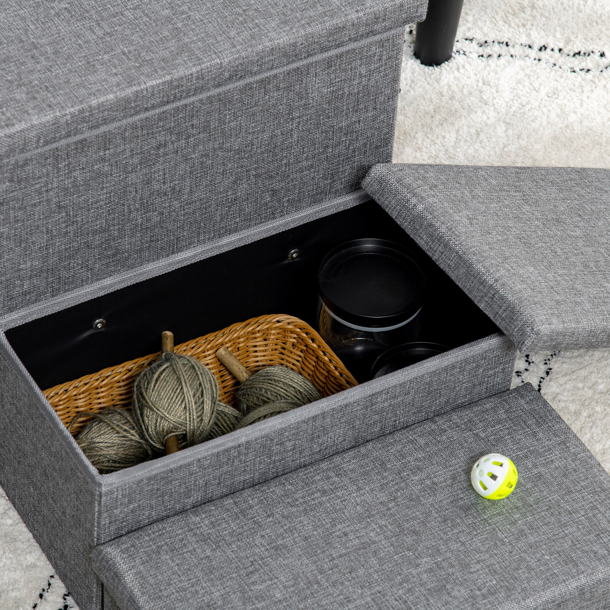 Tucker Murphy Pet™ 3-Steps Pet Stairs With Storage, Dog Steps For Couch ...