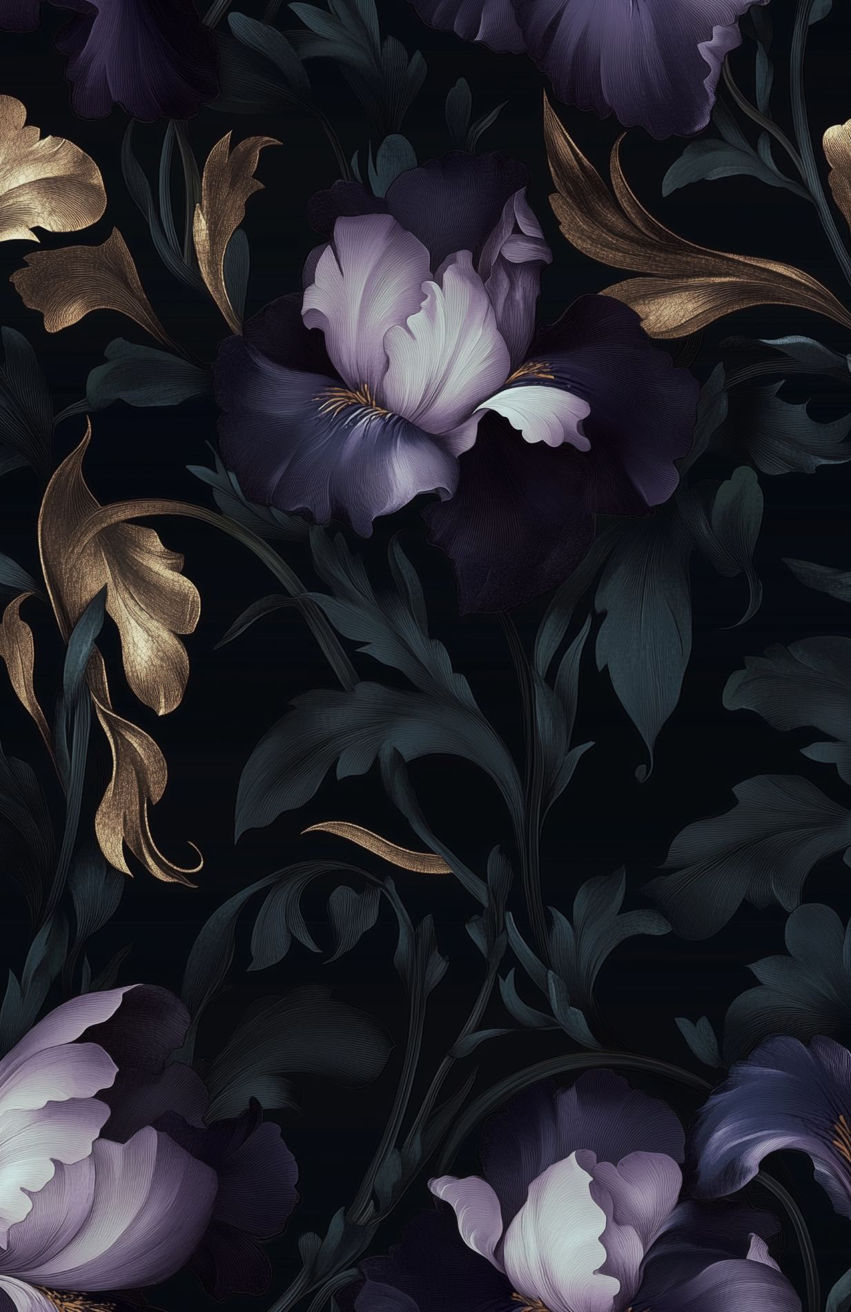 iris wallpaper mural