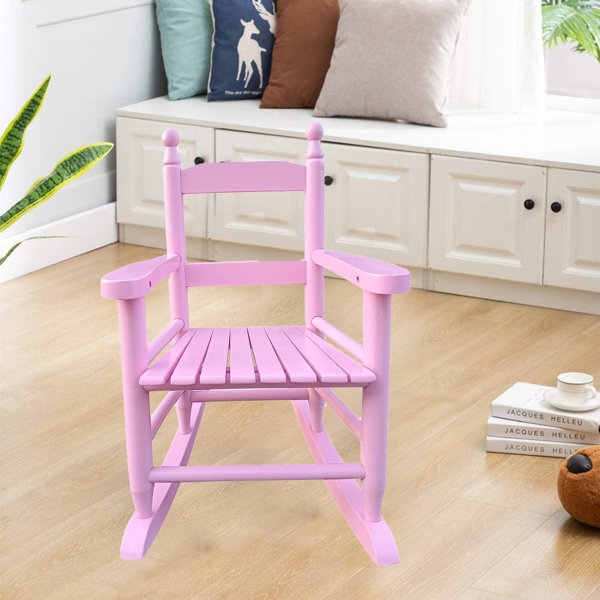 Harriet Bee Guilliana Small Wood Rocking Chair | Wayfair