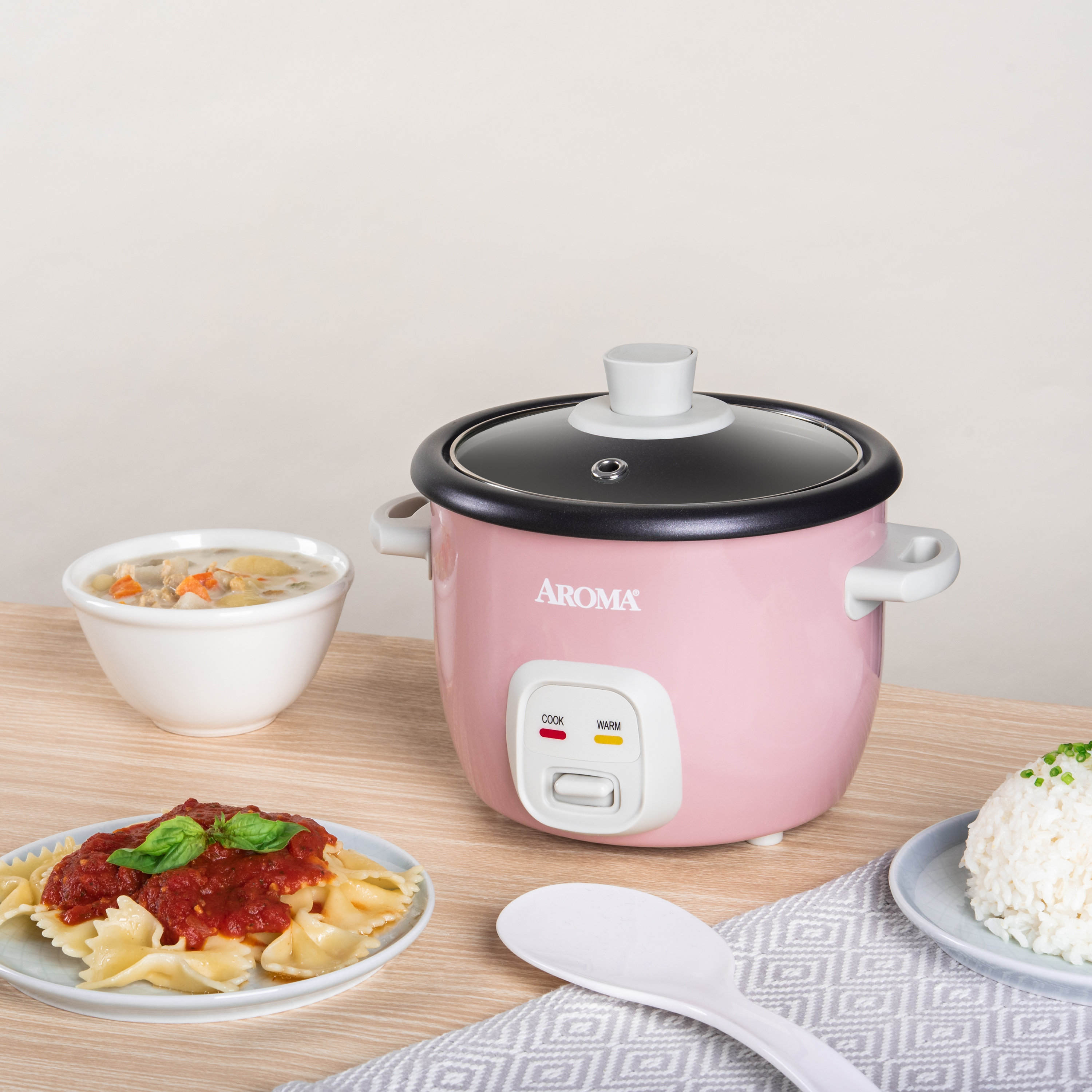 AROMA® Mini Rice Cooker, 2-Cup (Uncooked) / 4-Cup (Cooked), 1 Qt ...