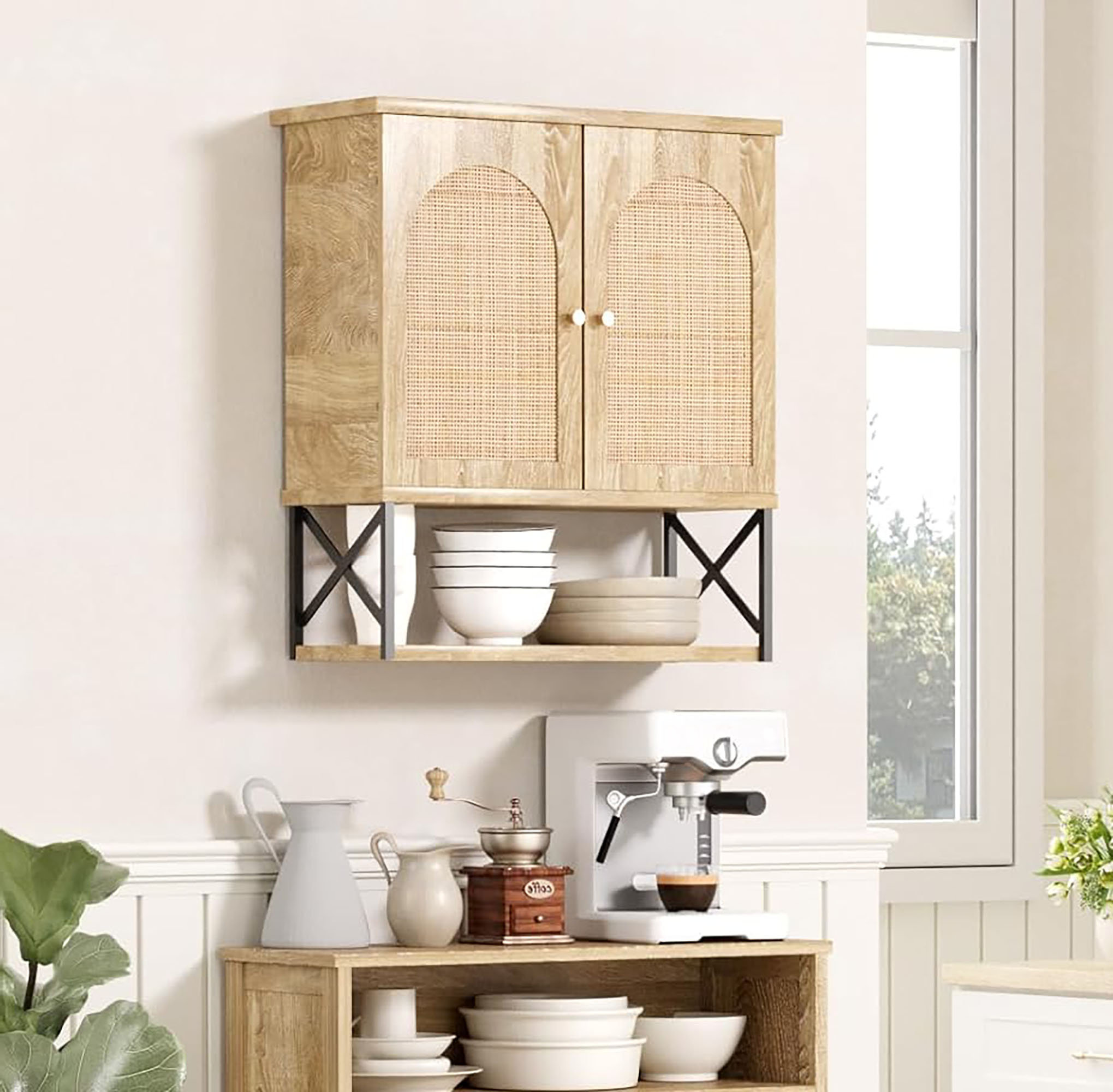 Bayou Breeze Wall Cabinet With Double Doors And Adjustable Shelves ...