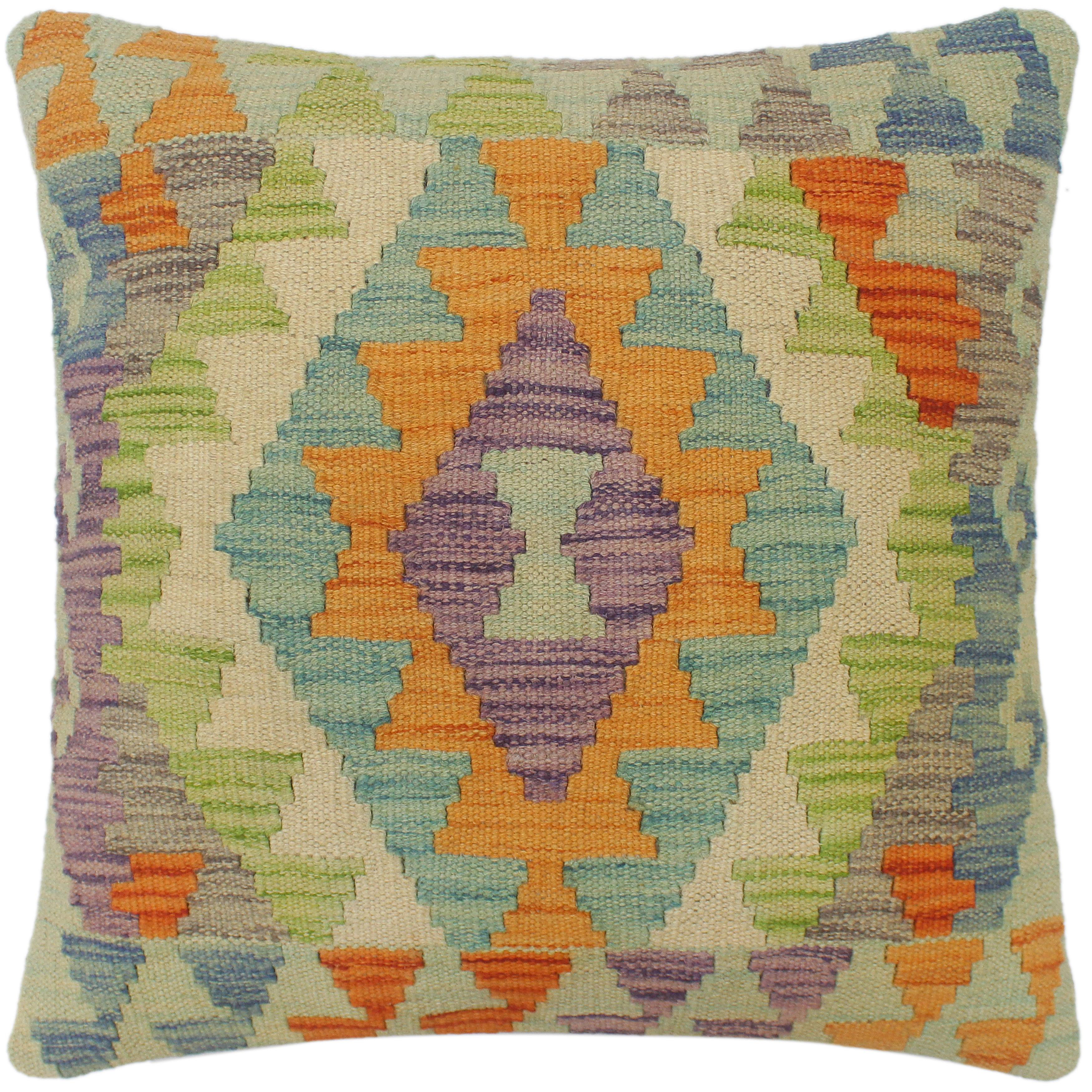 Arshs Fine Rugs Boho Chic Turkish Sahdia Hand Woven Kilim Pillow | Wayfair