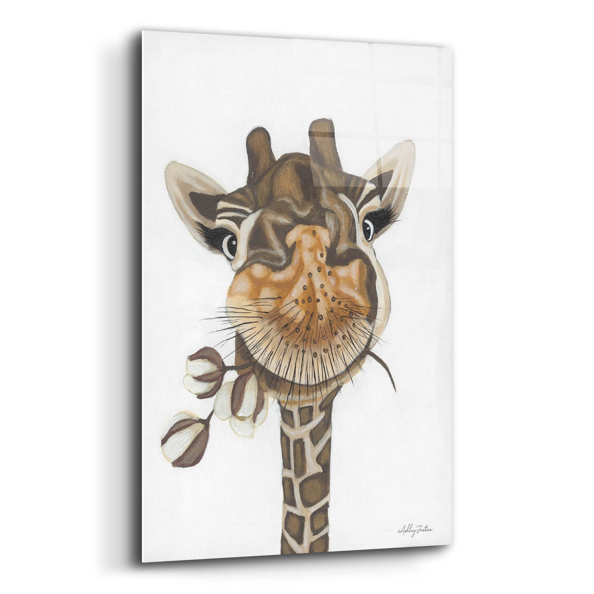 Bungalow Rose Giselbert 'Giraffe With Cotton' By Ashley Justice ...