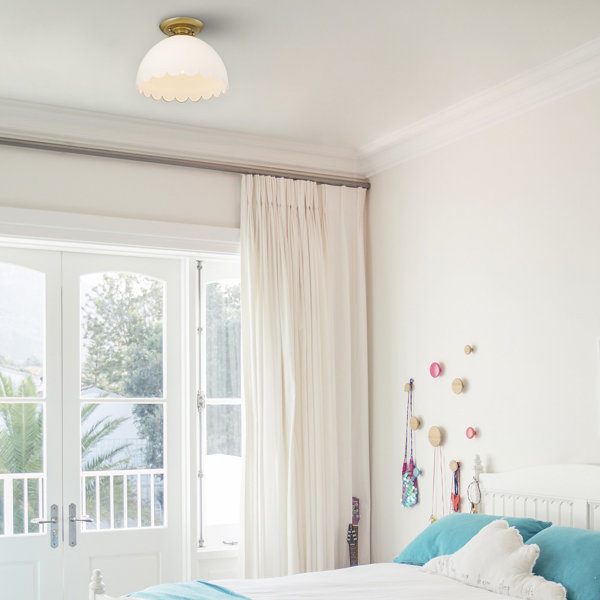 Birch Lane™ Filomela Glass Semi Flush Mount & Reviews | Birch Lane