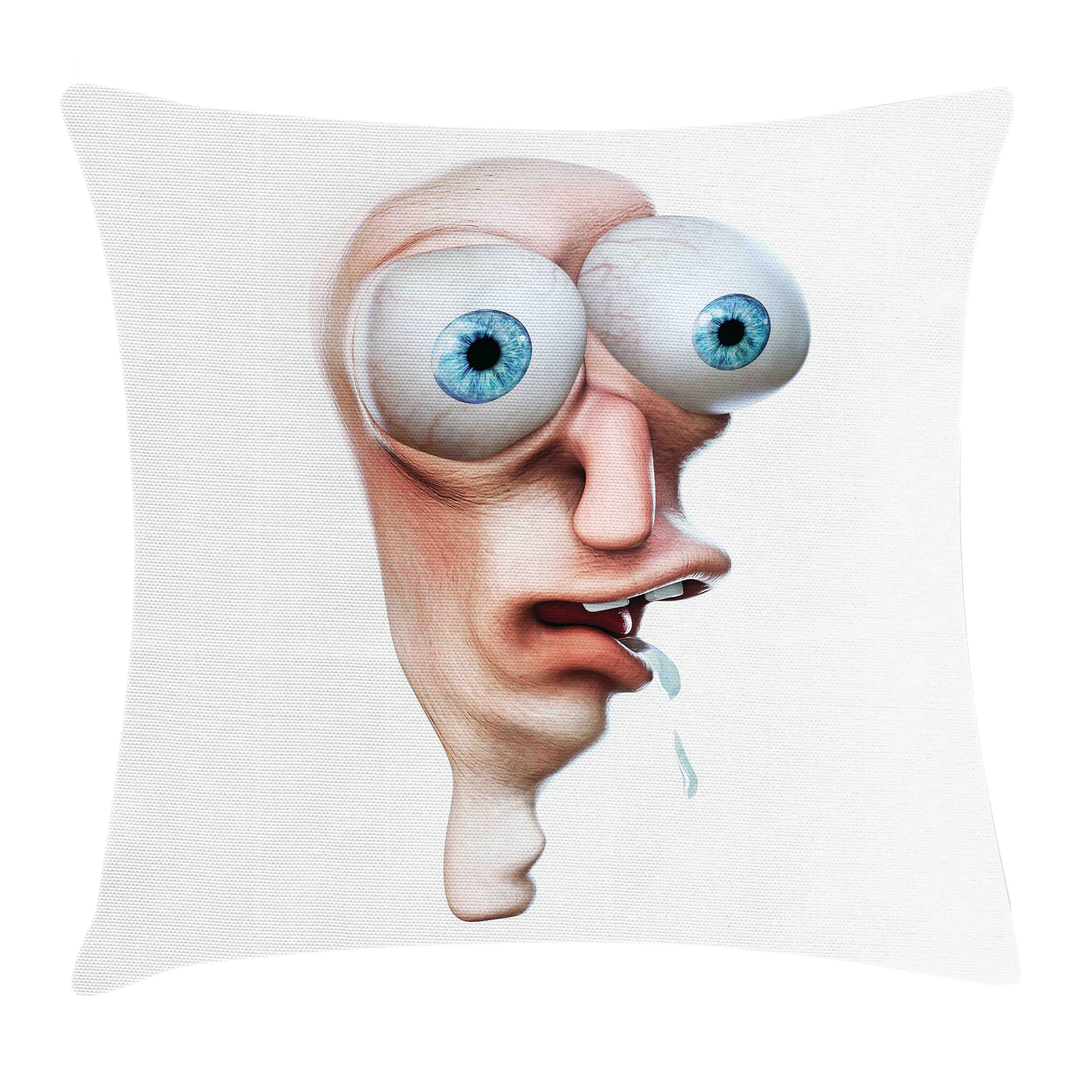Ambesonne Humor Throw Pillow Case Stupid Derp Human Comics Square ...
