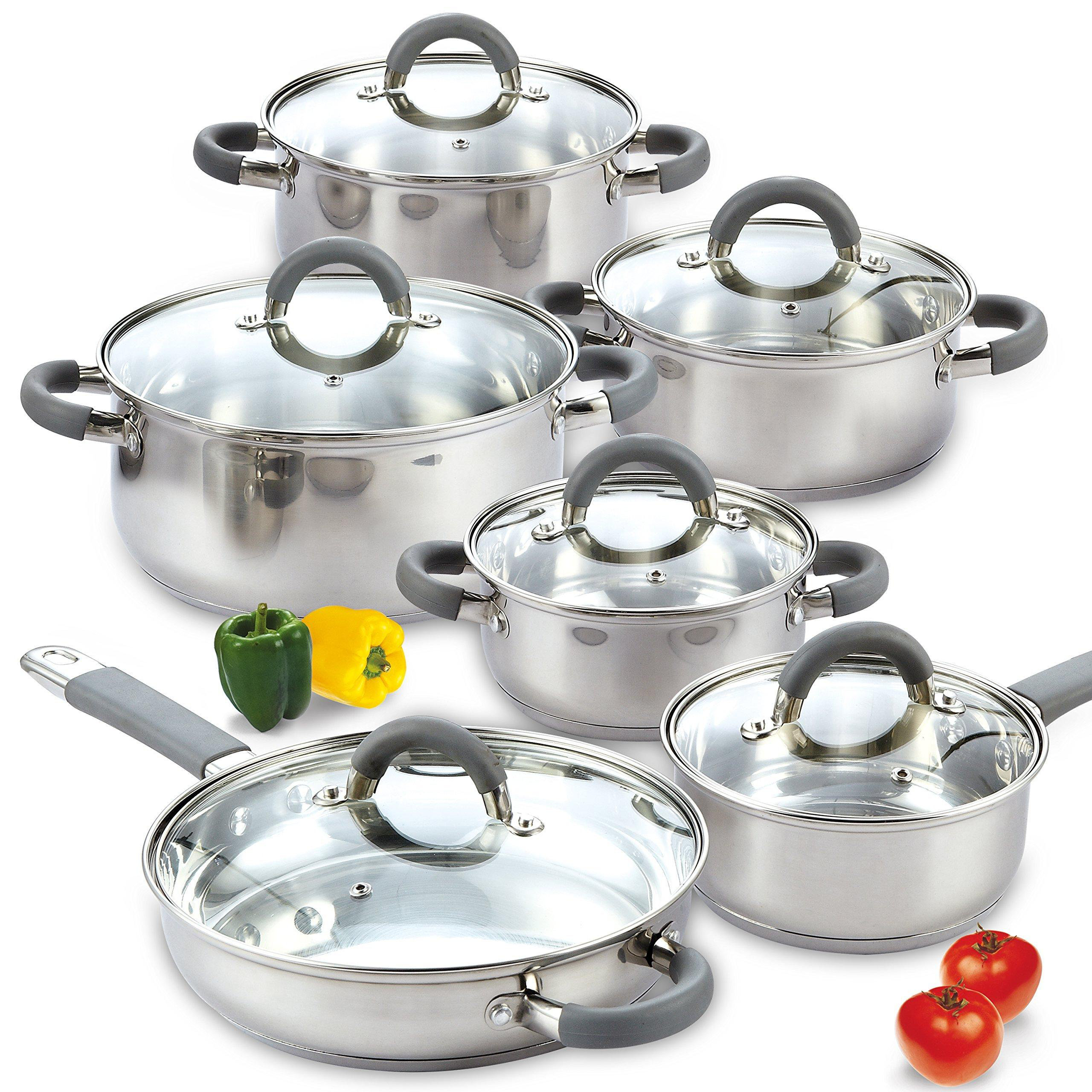 COEN 12-Piece Basic Cookware Set – Pots and Pans Collection | Wayfair