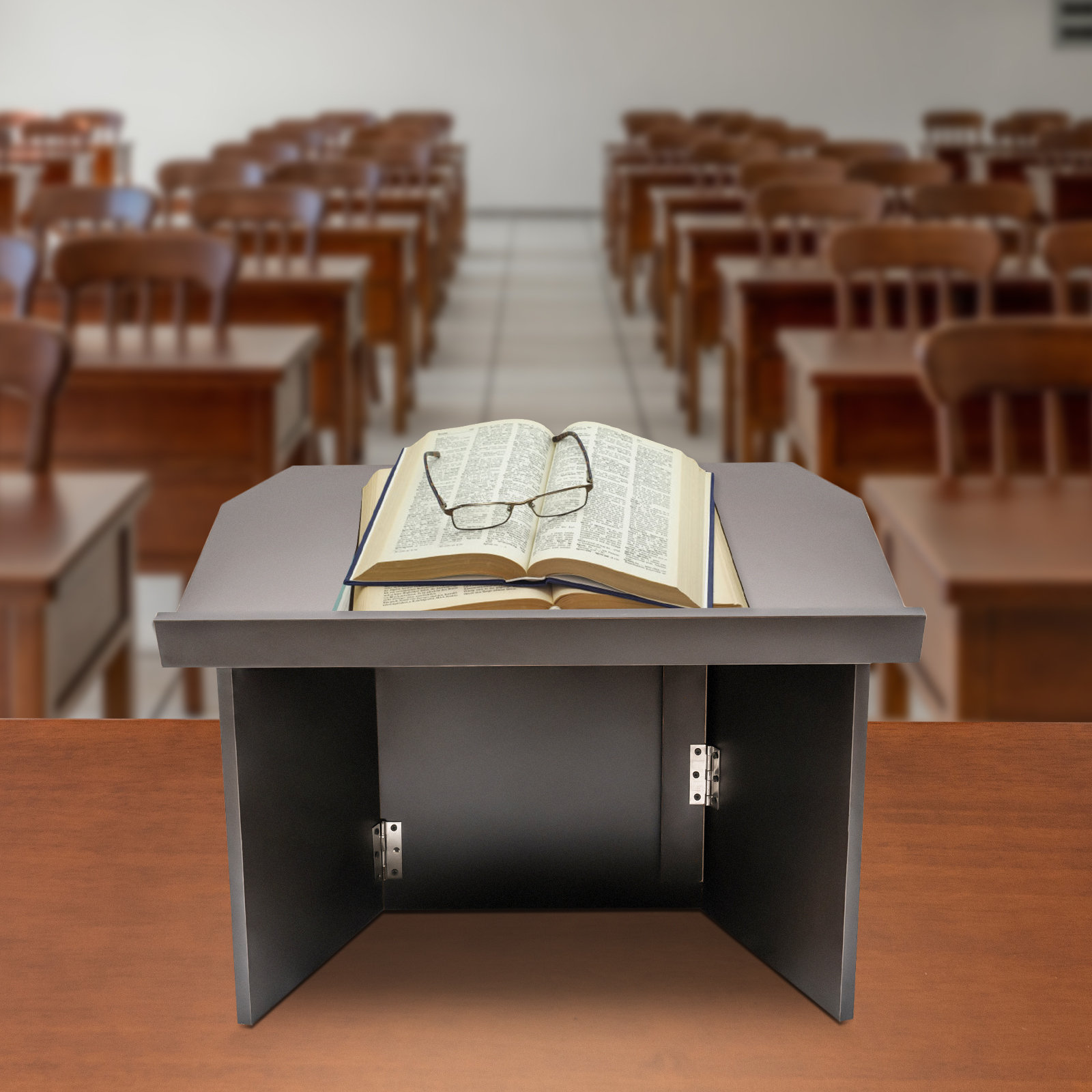 YaoTown Foldable 19.25" Foldable Wood Tabletop Lectern | Wayfair