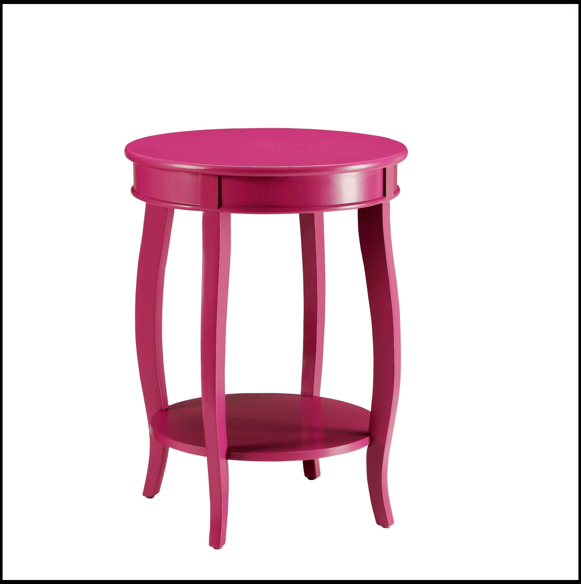Winston Porter Purple Accent Table With Bottom Shelf - Wayfair Canada