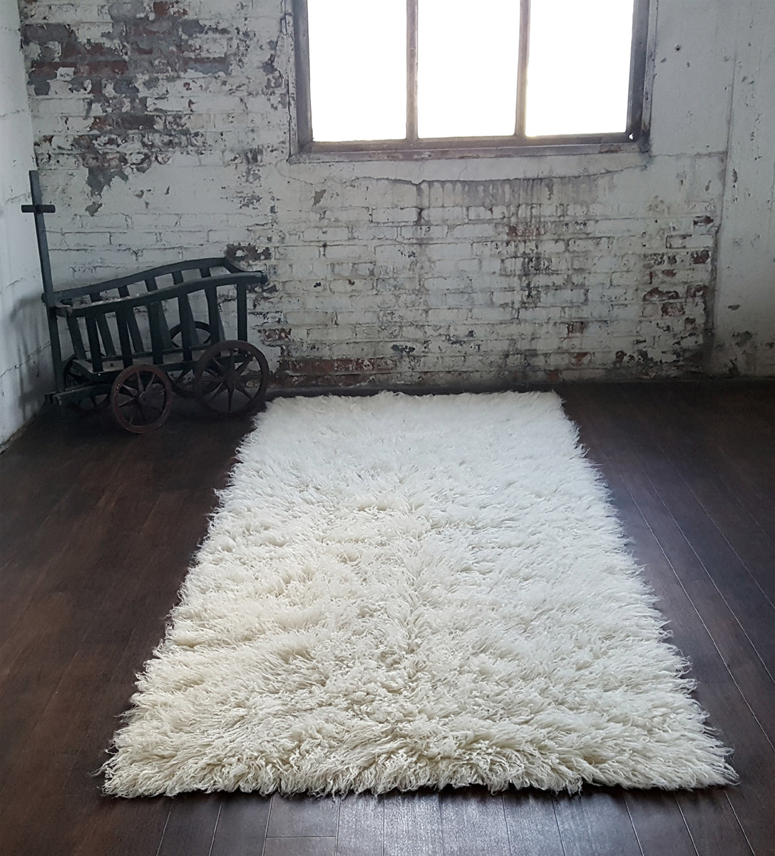 Mercer41 Stylish Greek Flokati Rugs. Long 3" shag pile. Natural Wool ...