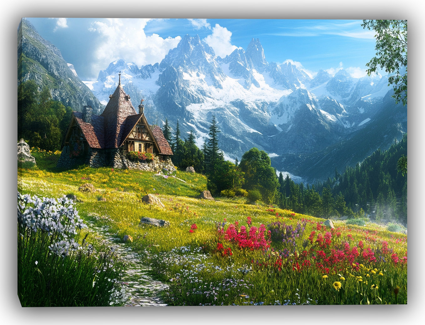 Union Rustic Petals in the Sky - Pink Cosmos Field Canvas Print | Wayfair