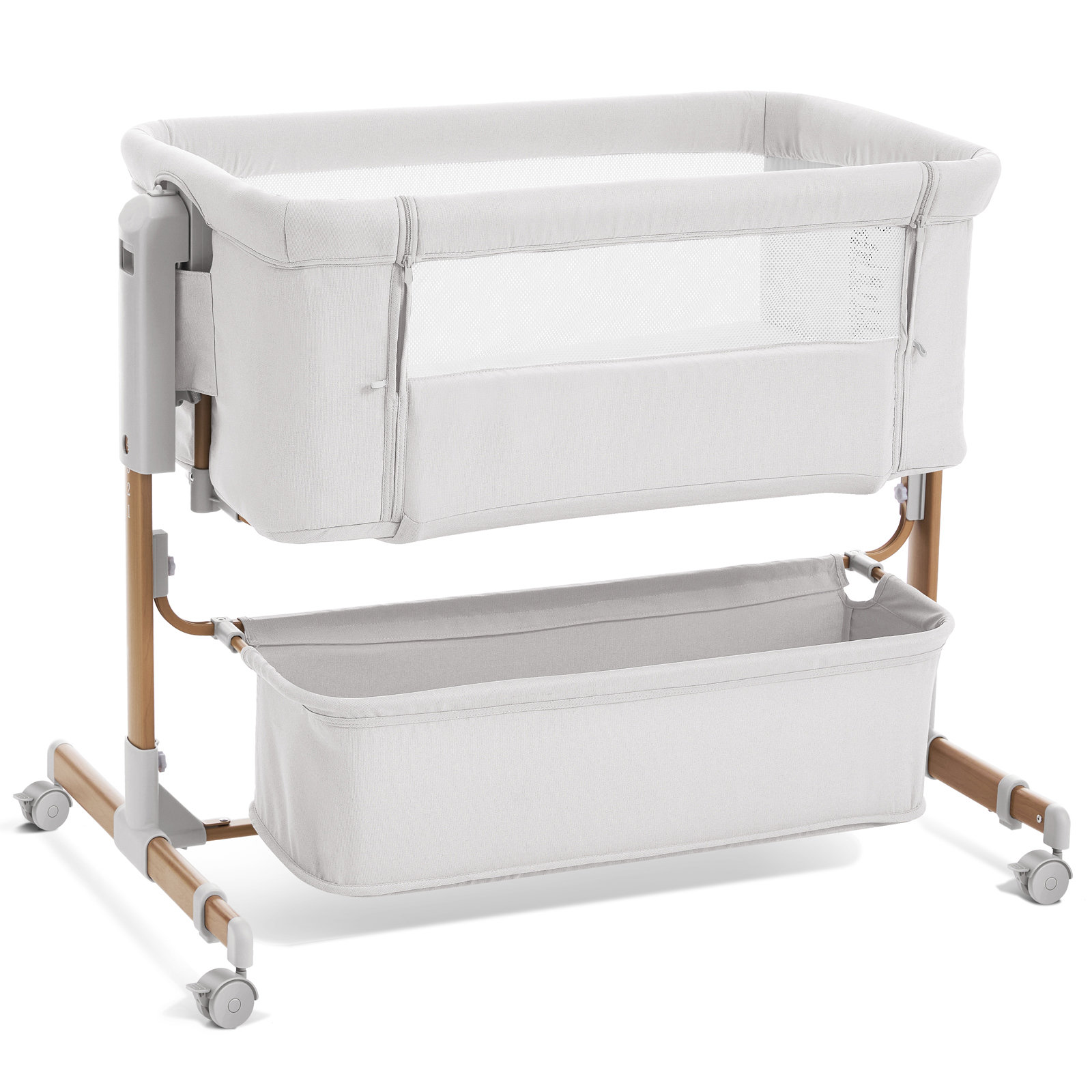 Latitude Run® 3 In 1 Baby Bassinet, Rocking Bassinet, Bedside Bassinet ...