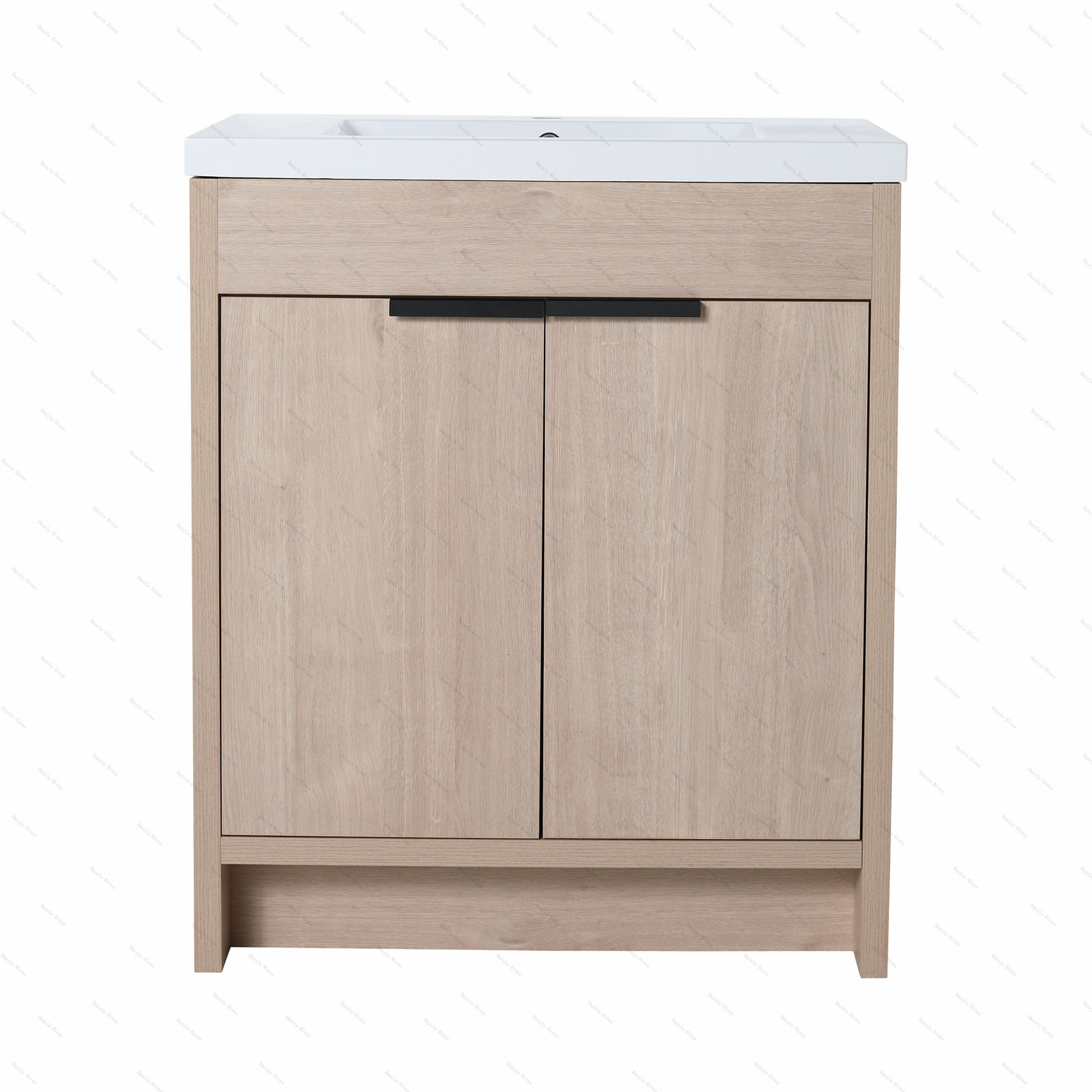 Dazzle Hives 30 Inch Freestanding Bathroom Vanity with White Resin Sink ...