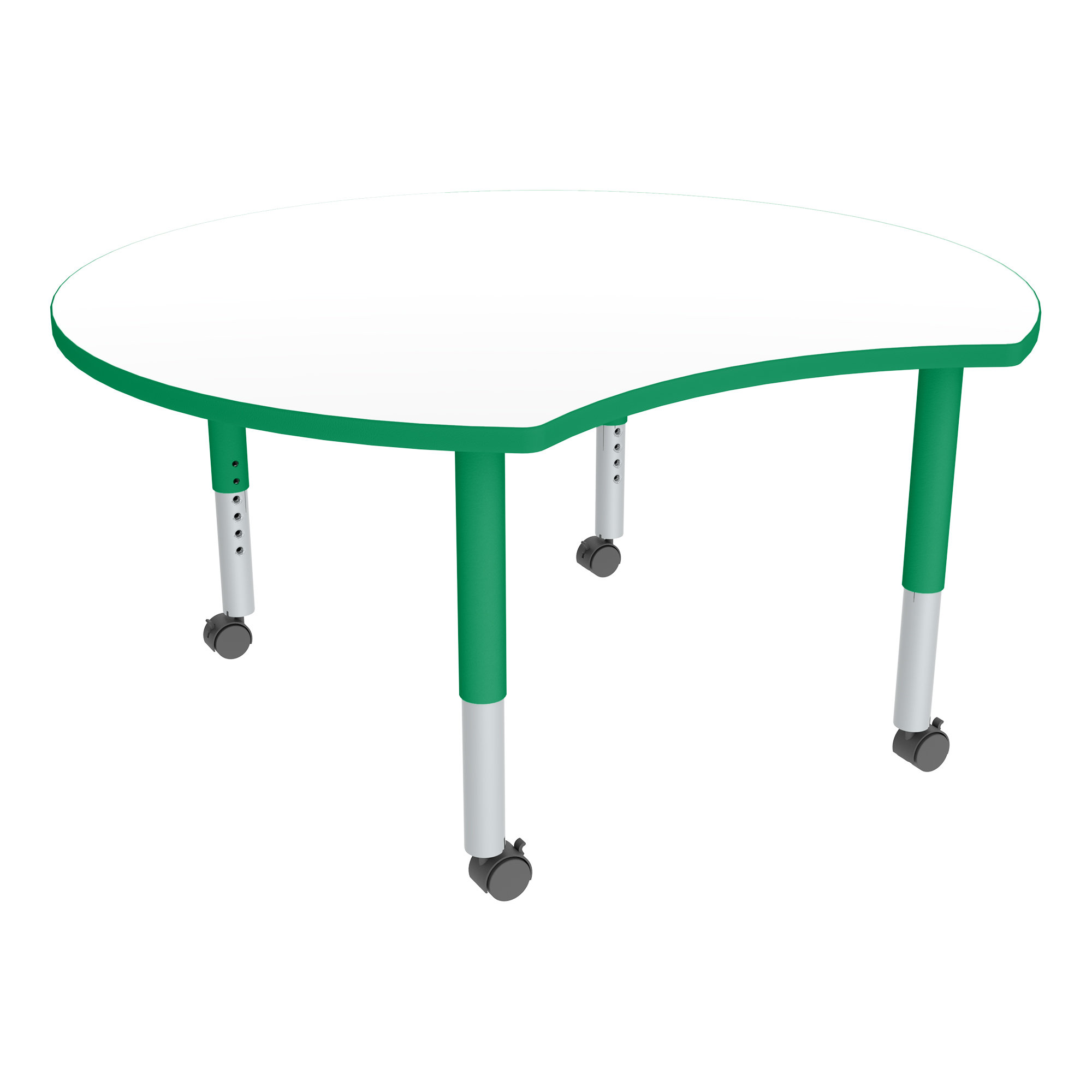 Sprogs Adjustable Height Crescent Preschool Classroom Activity Table ...