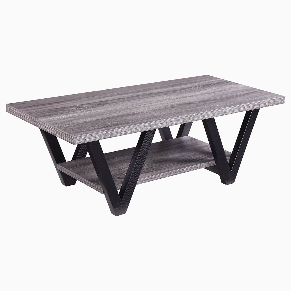 Latitude Run® Black And Grey Angled Leg Coffee Table | Wayfair
