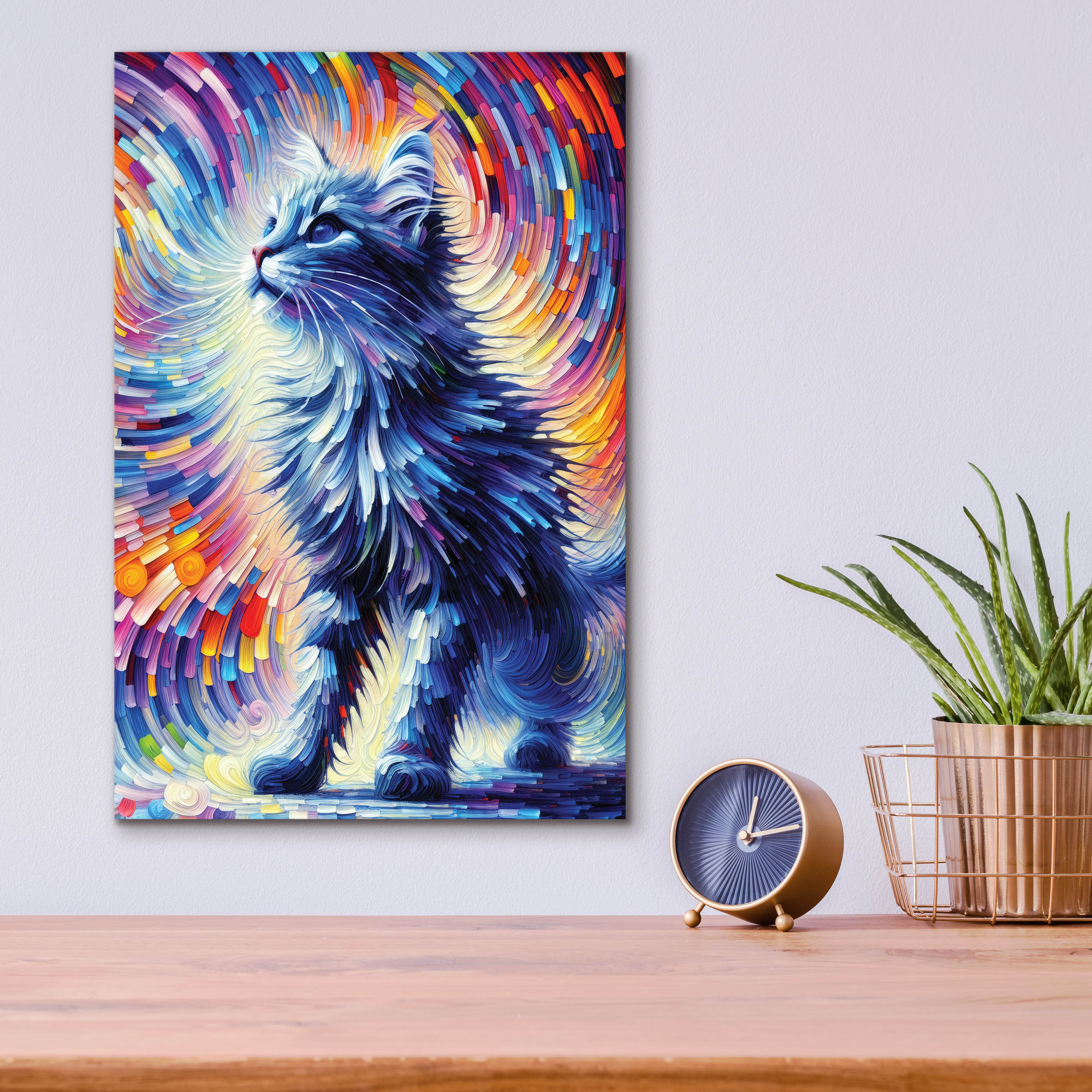 Winston Porter 'Nice Kitty' by Rich Monet Acrylic Glass Wall Art | Wayfair