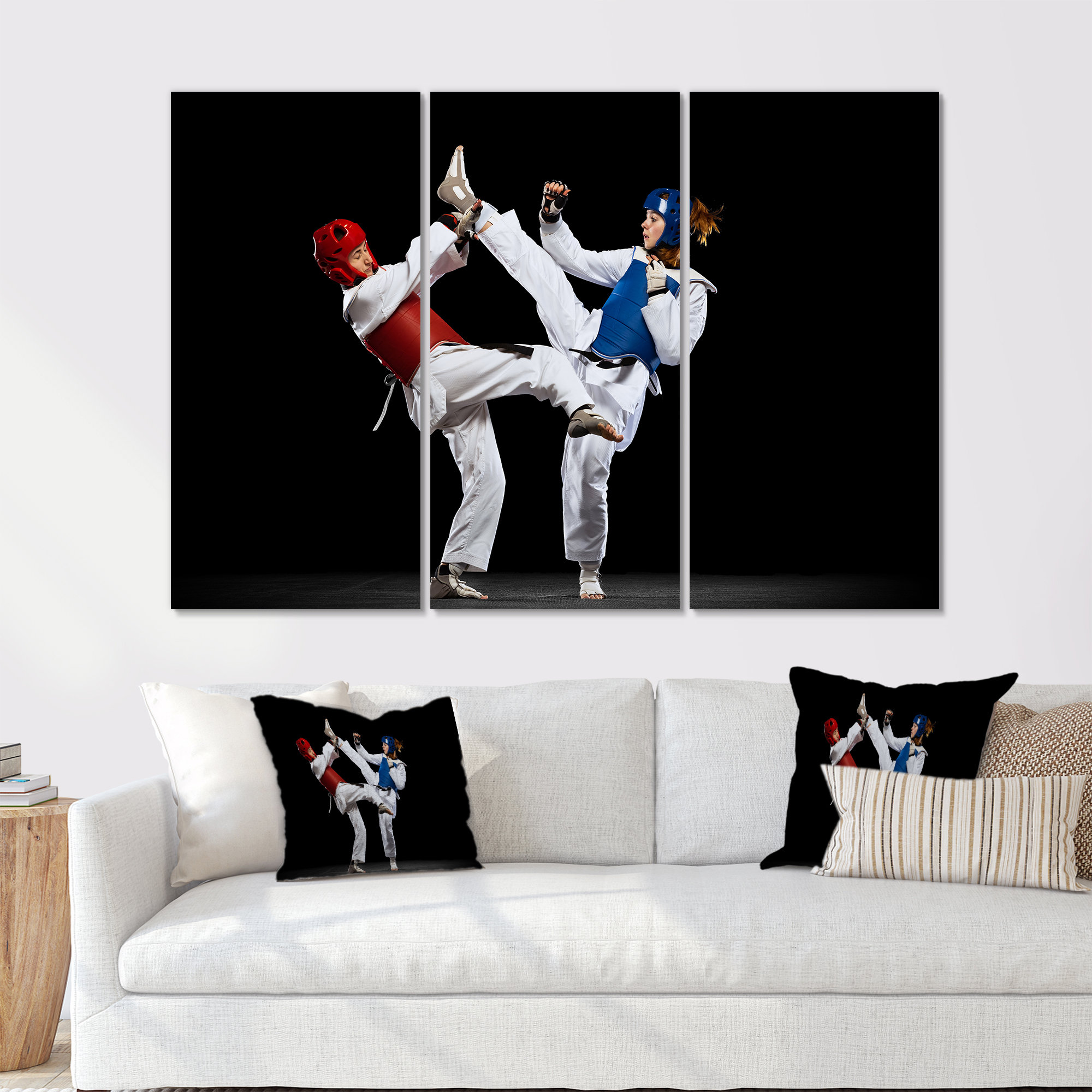 Latitude Run® Fight Of Taekwondo Photo - Martial Arts Wall Art Living ...