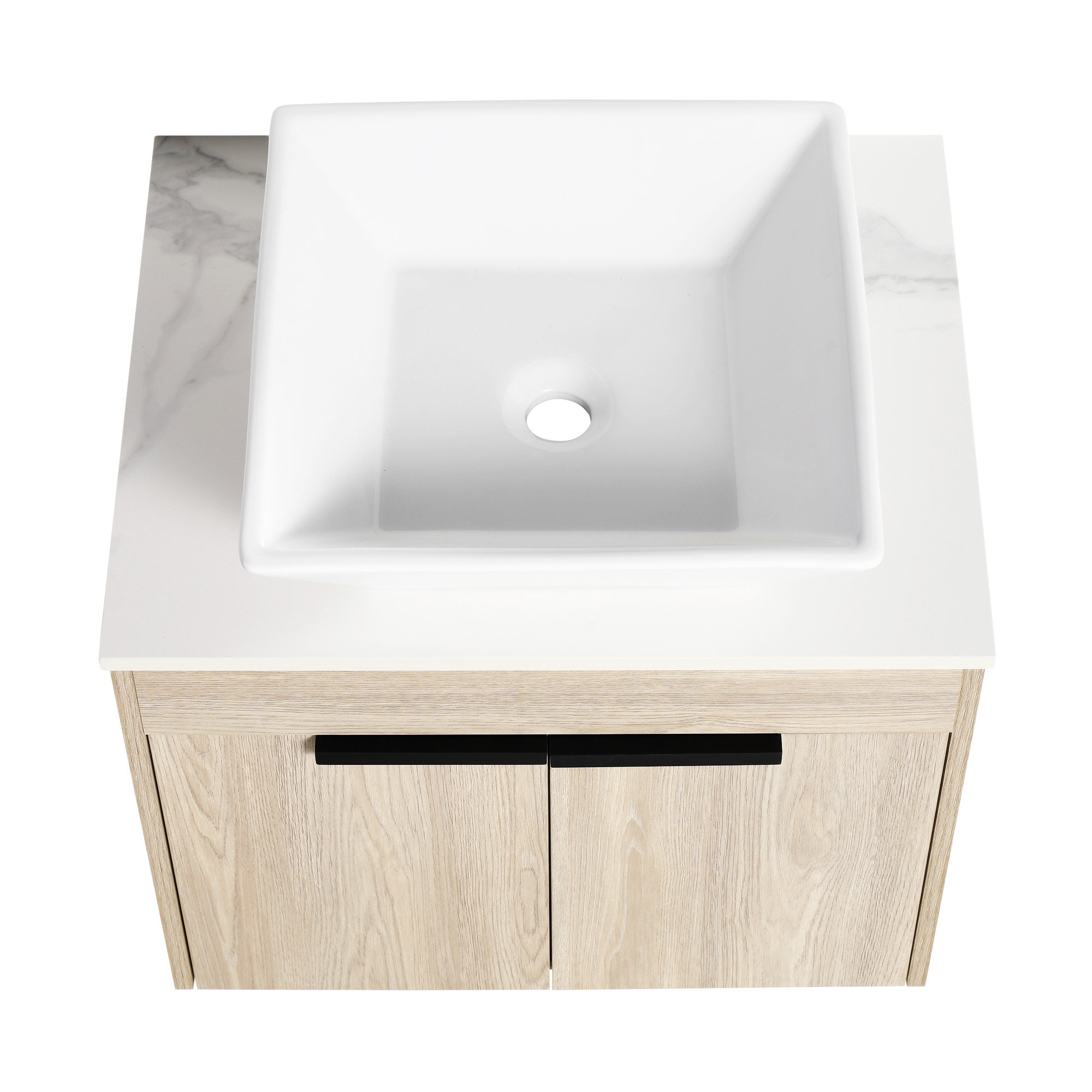 Ebern Designs 24 " Modern Design Float Bathroom Vanity With Ceramic ...