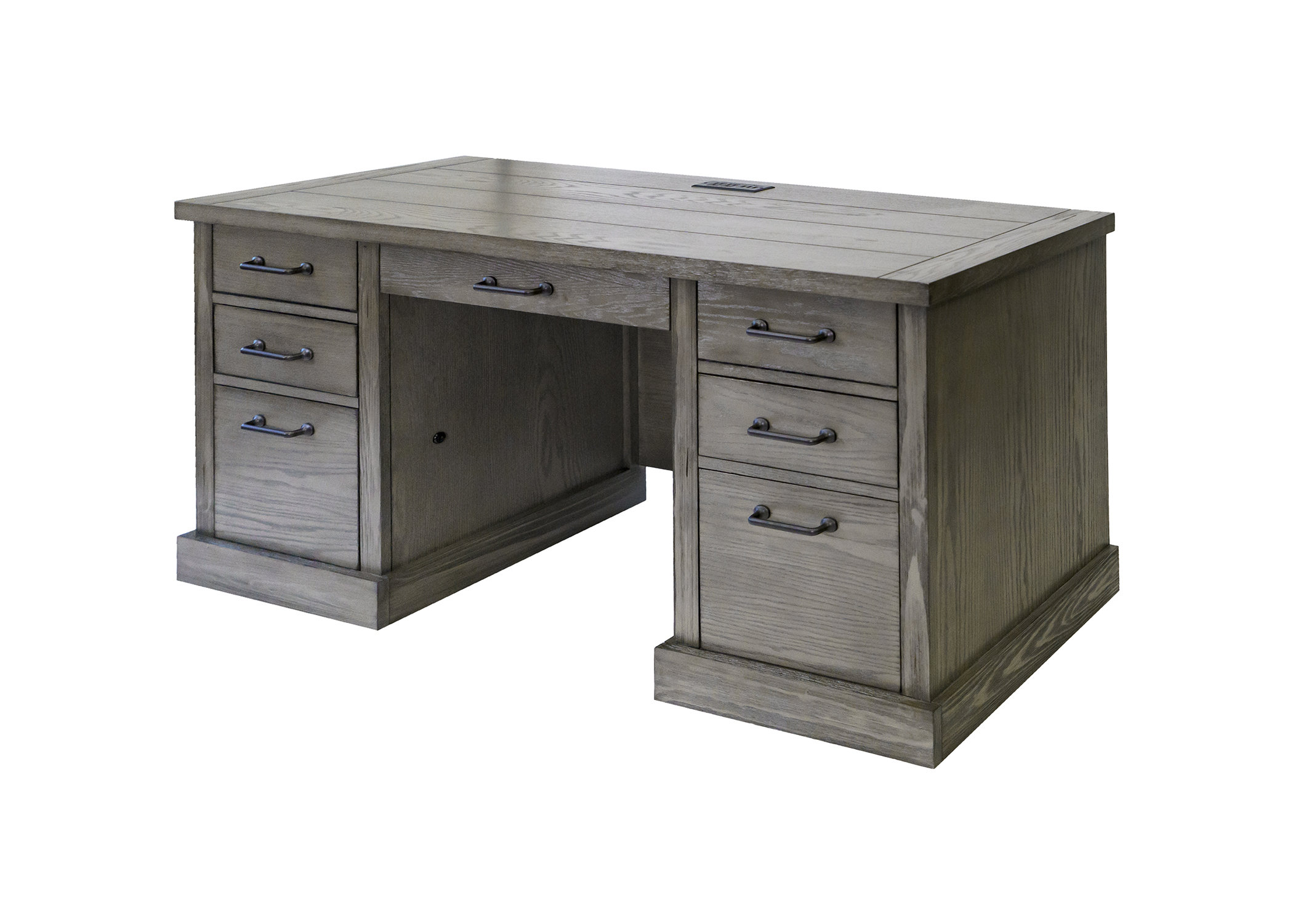 Lark Manor™ Ashvina Executive Desk with Built in Outlets | Wayfair