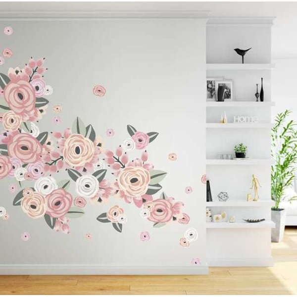 Urban Walls Graphic Flowers Wall Decal "& Reviews" - Wayfair Canada