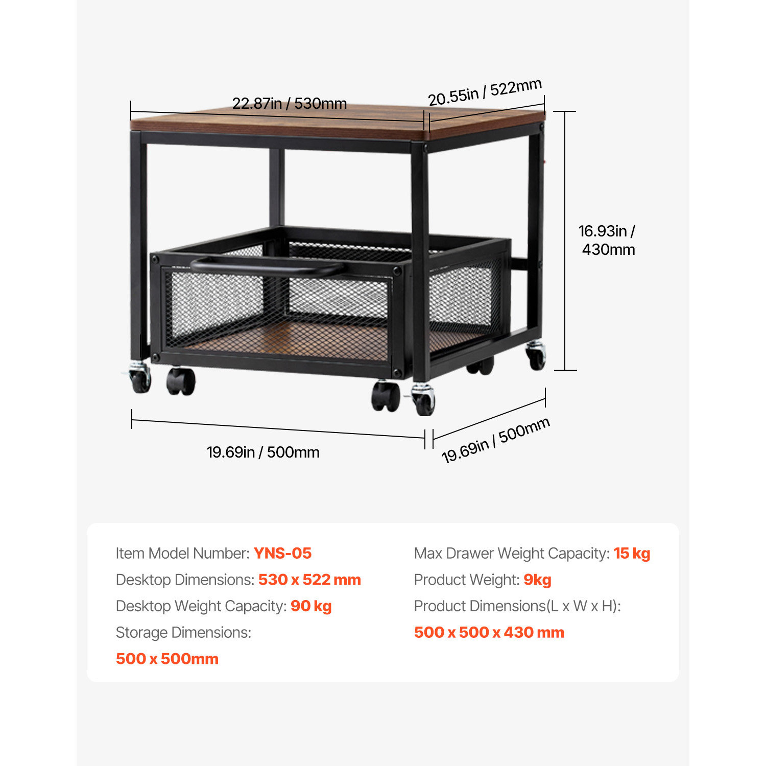 17 Stories Mini Fridge Stand with Storage 198lbs Cart & Swivel Wheels ...