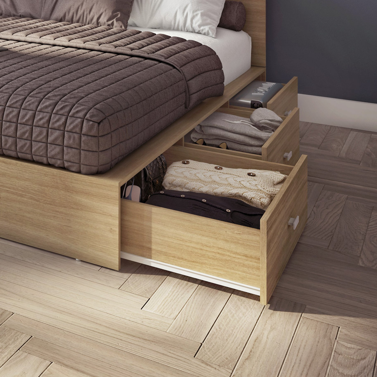 Latitude Run® Zen DELTA bed with headboard | Wayfair