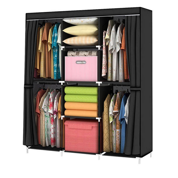 Rebrilliant Meriwether 43'' Fabric Portable Wardrobe & Reviews ...