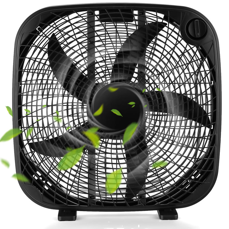 Costway 20'' Box Fan Portable Floor Fan Window Fan With 3 Speed ...