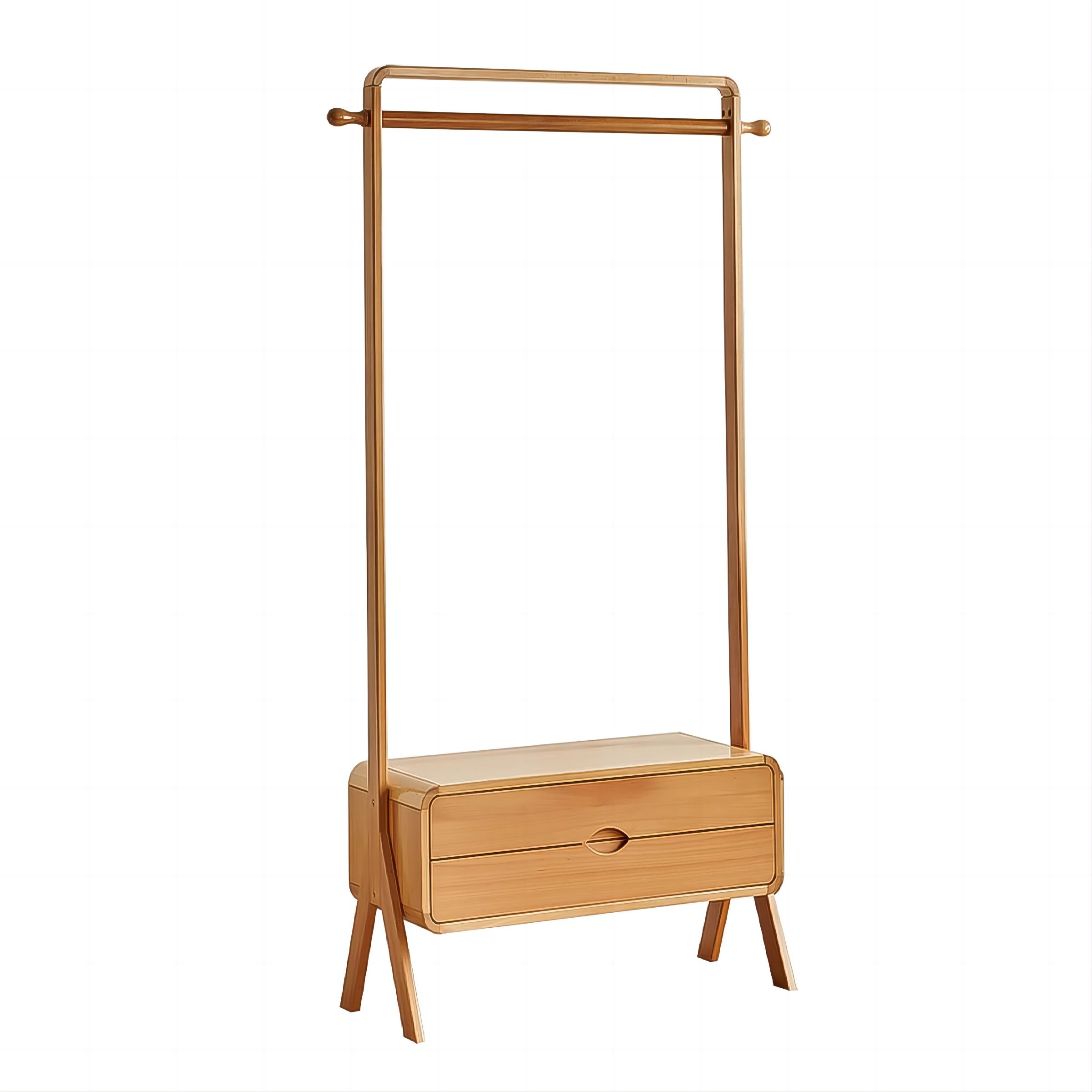 Recon Furniture 31.5" Burlywood Solid Wood Clothes Rack，2-drawer ...